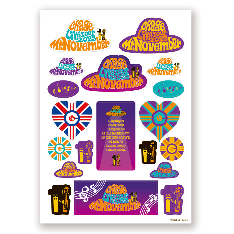 ChageLiveTour2025 Mr.November ステッカー – Chage OFFICIAL GOODS STORE